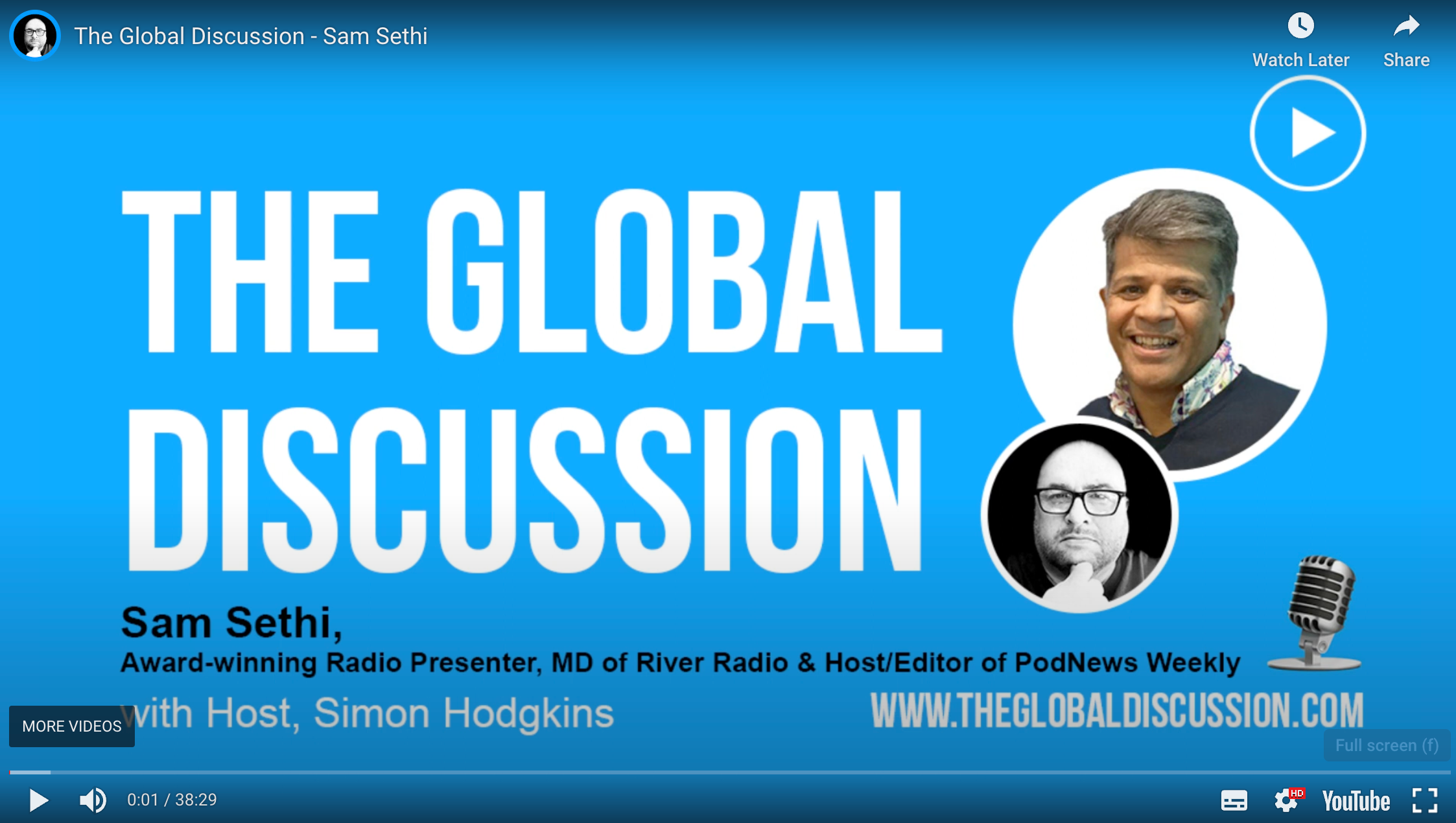 TrueFans | Simon Hodgkins from The Global Discussion talks Sam Sethi ...